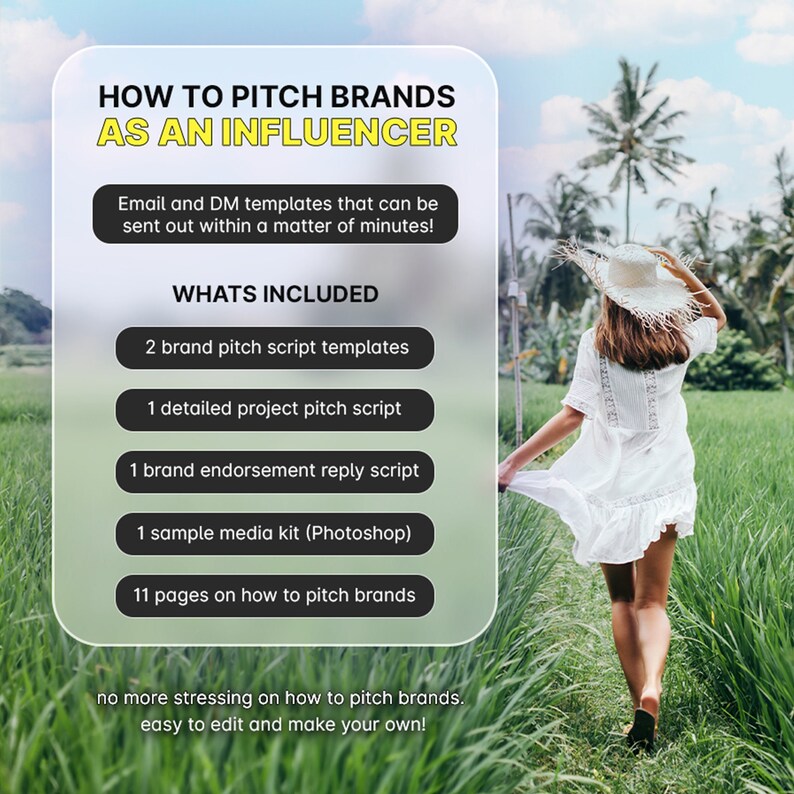 Script Templates for Pitching Brand Collaborations - Etsy