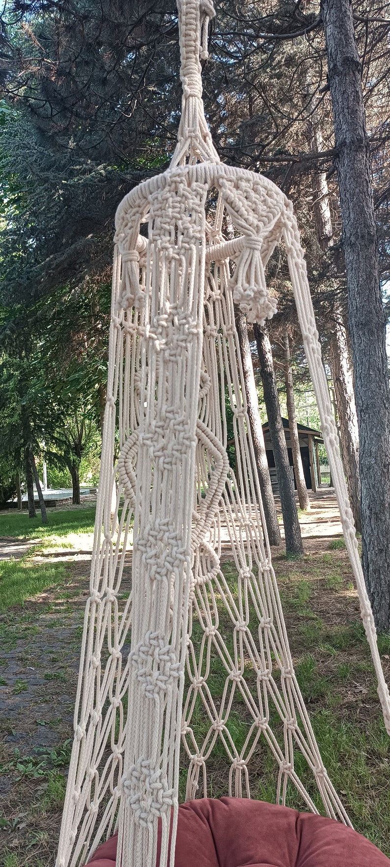 Swingswing and Cushion Macrame Baby Swing Tavana Asılı - Etsy