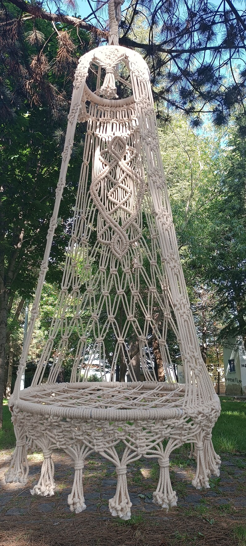 Swingswing and Cushion Macrame Baby Swing Tavana Asılı - Etsy