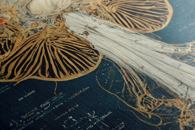 Diagrama de anatomía de hongos GRANDES impresiones de lienzo de 30x40 ...