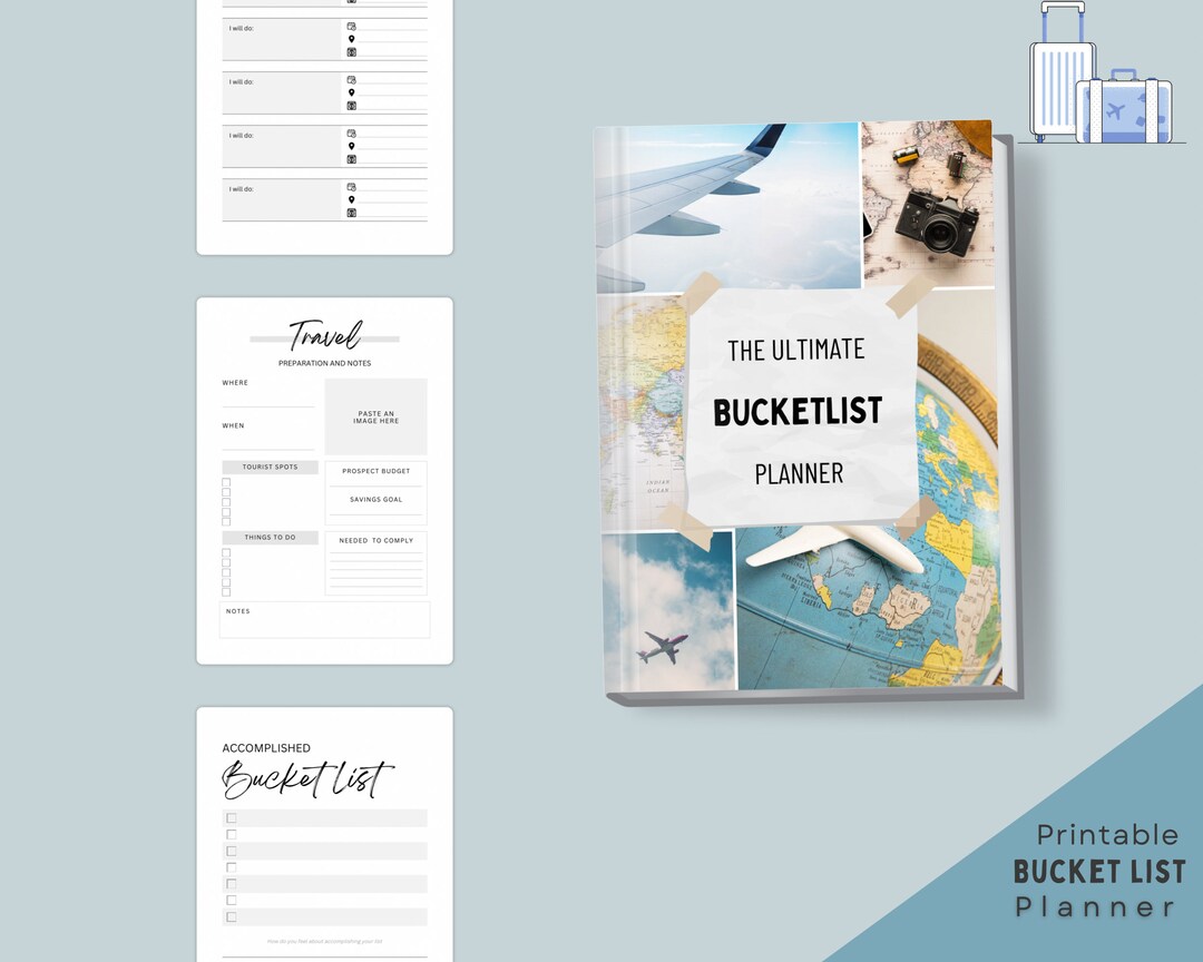 Ultimate Bucket List Planner , Printable , Adventure Planner ...