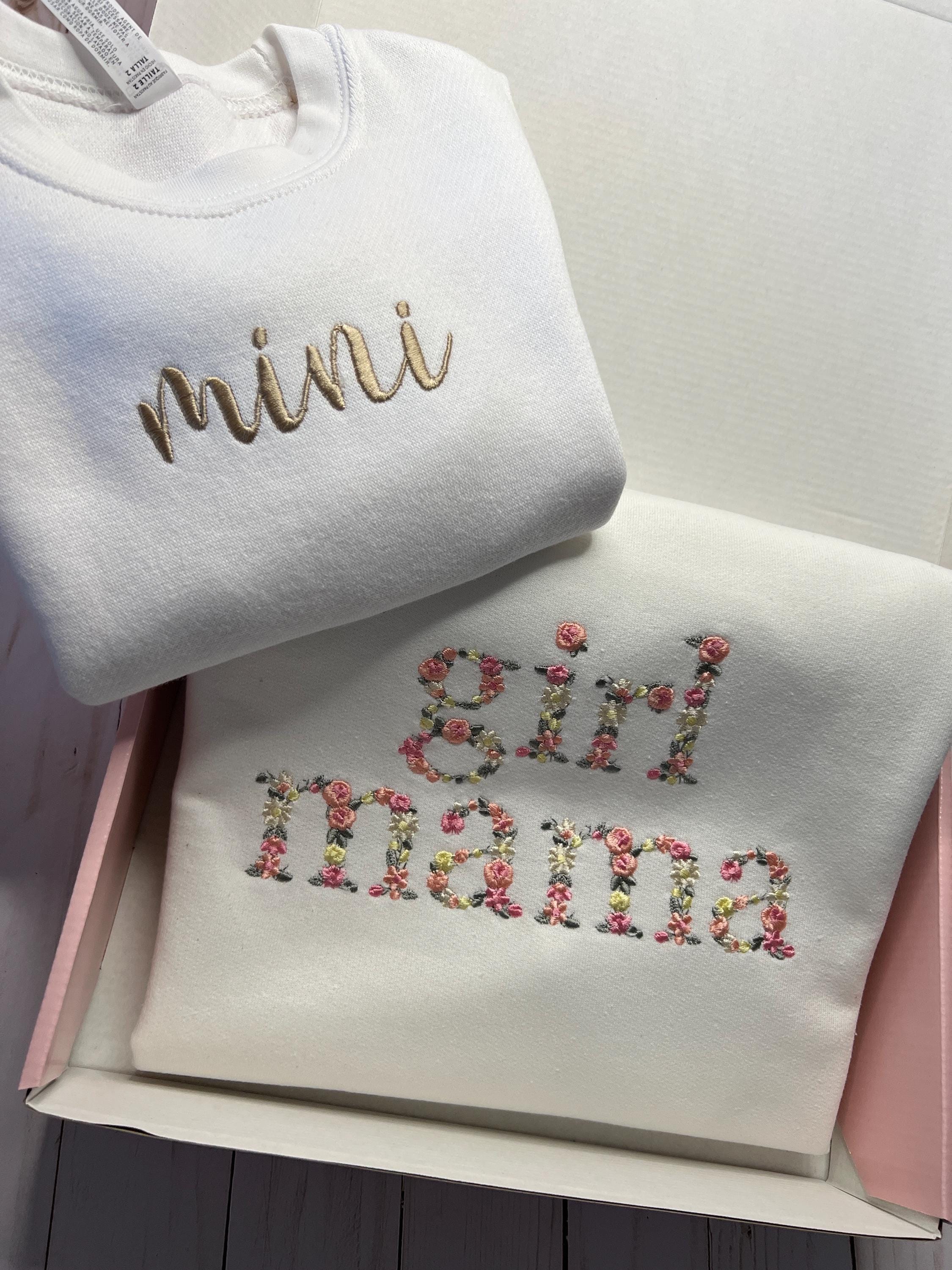 Floral Embroidered Girl Mama and Mini Shirt Set – Matching Mommy and Me ...