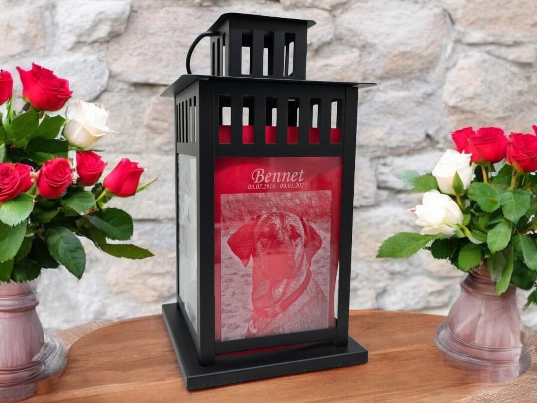 Mourning Lantern, Grave Lantern With Photo, Gravestone, up to Four ...