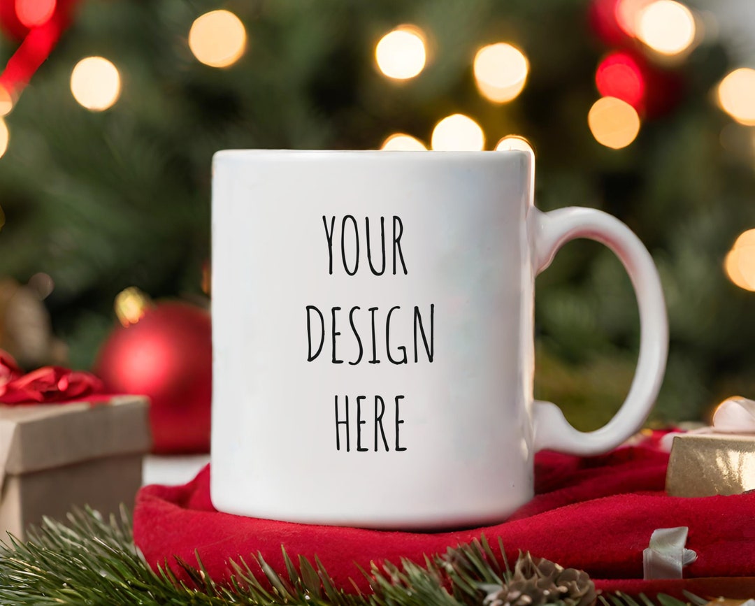 Personalized Christmas Cup Mockup Create a Beautiful Christmas Product ...