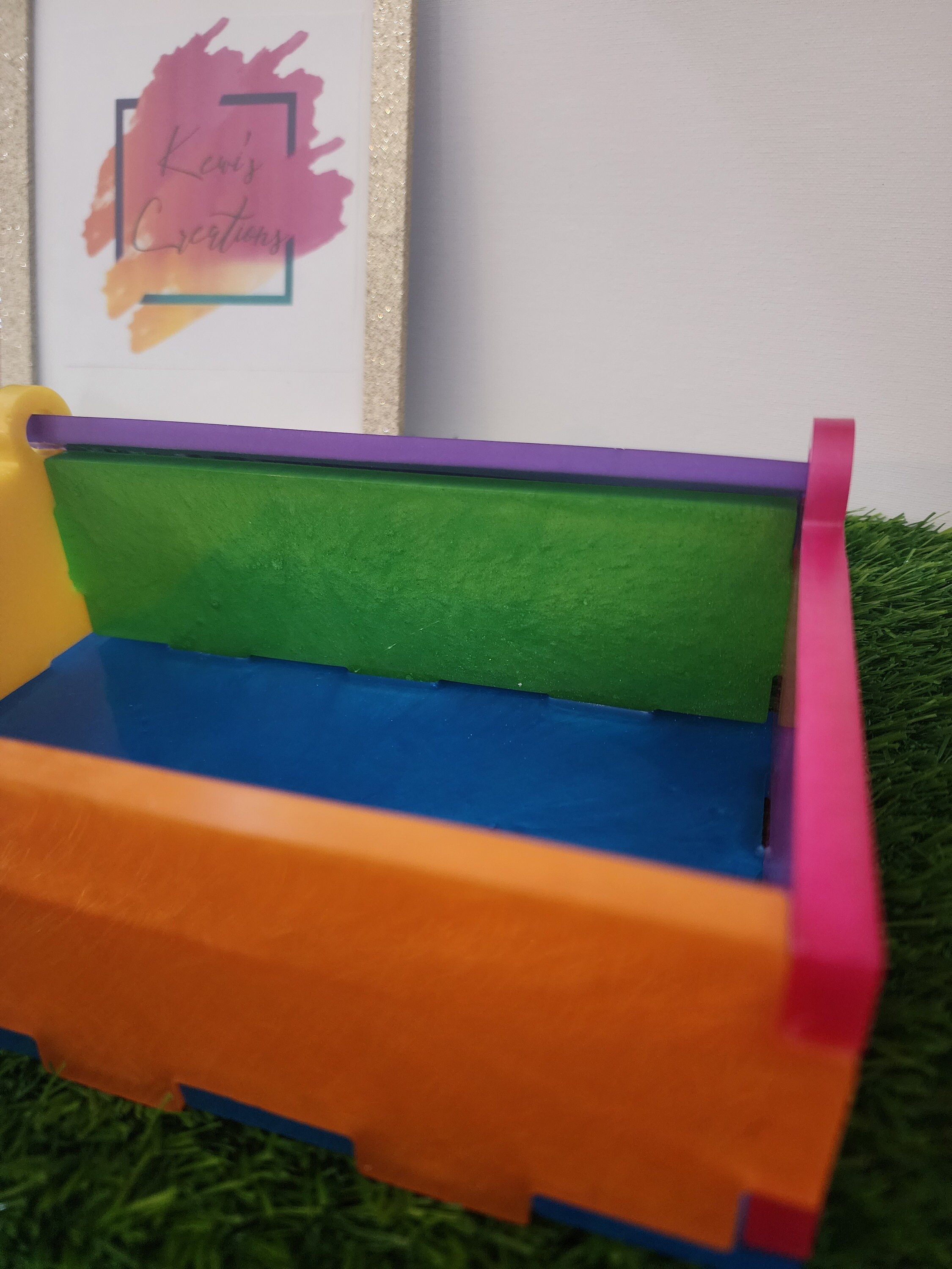 Rainbow Puzzle Box Made of Resin Catch All Box Rainbow Box - Etsy