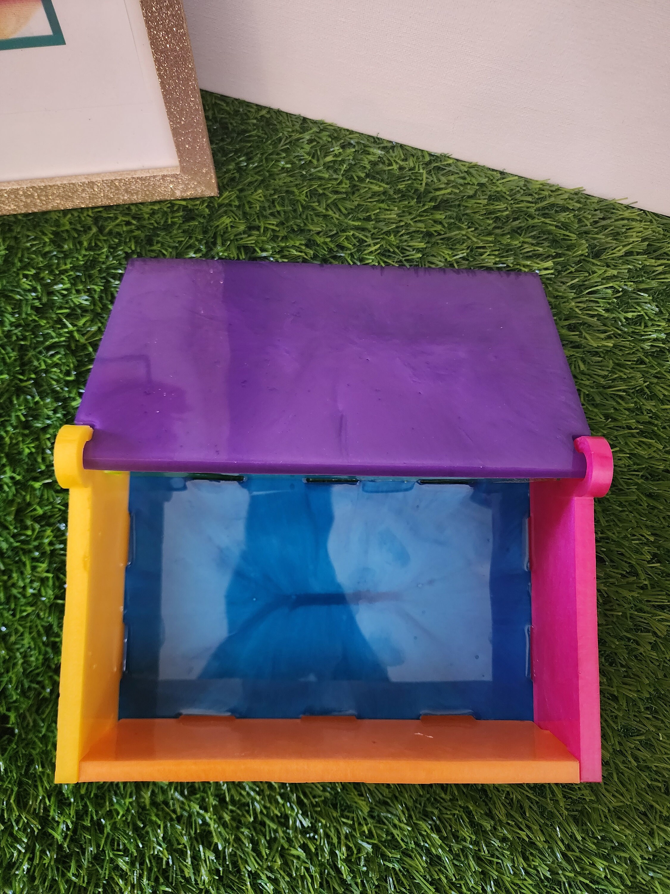 Rainbow Puzzle Box Made of Resin Catch All Box Rainbow Box - Etsy