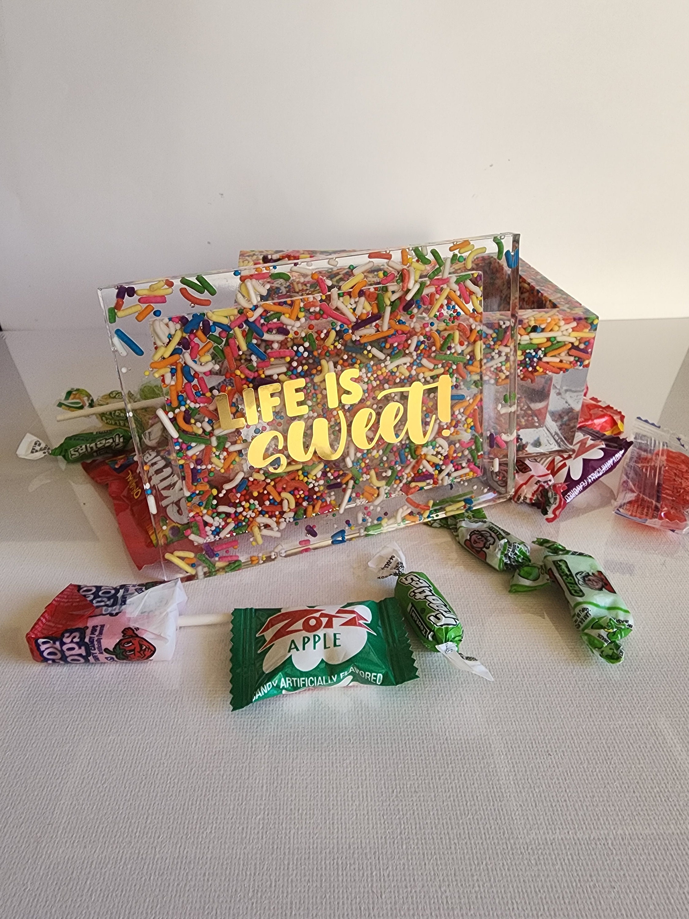 Custom Sprinkle Candy Candy Dish Candy Dish Resin Dish - Etsy