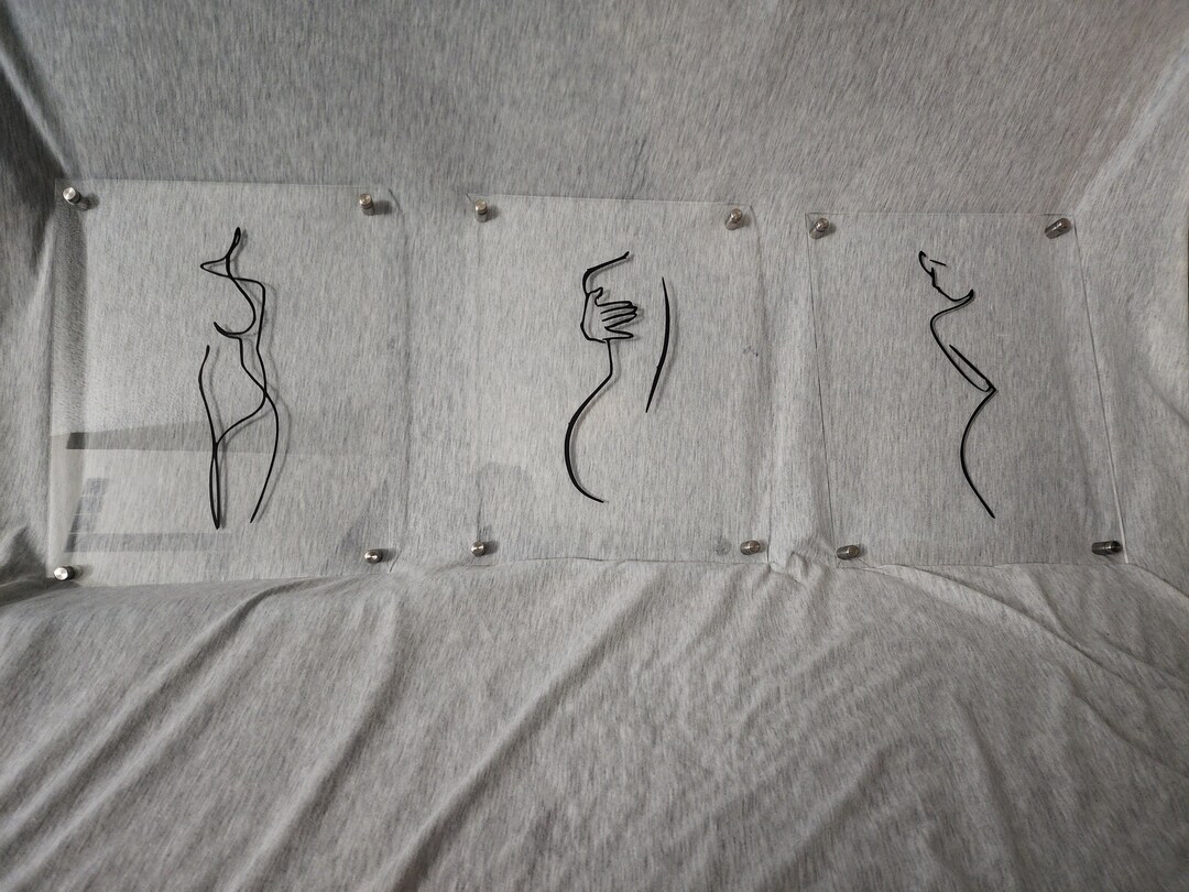 Feminine Line Art 3 Piece Minimalist Artwork - Etsy