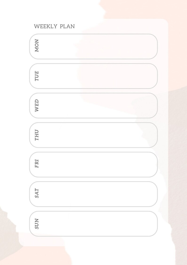 Printable Planner Pages, Daily TO DO List, Weekly Plans, Monthly Goals ...