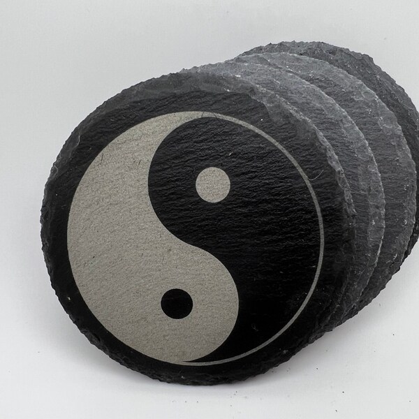 Yin Yang Coasters - Etsy
