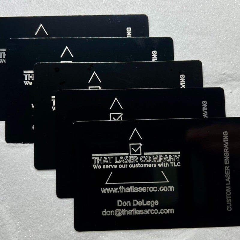 Laser Engraved Metal Business Cards - Etsy