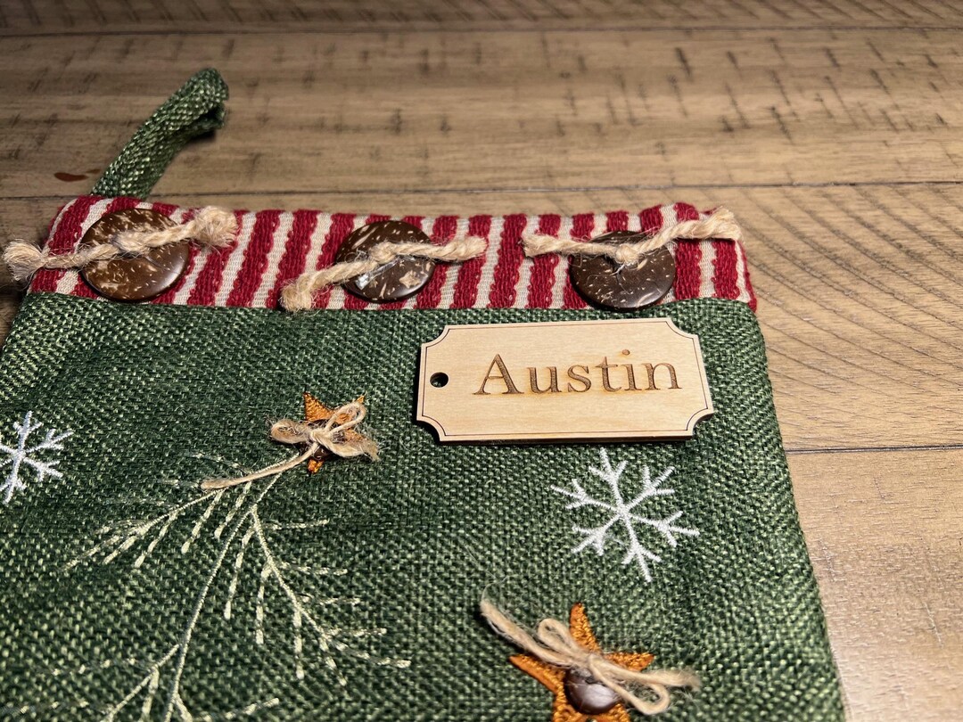 Stocking Tags- Laser Cut and Custom Engraved - Etsy