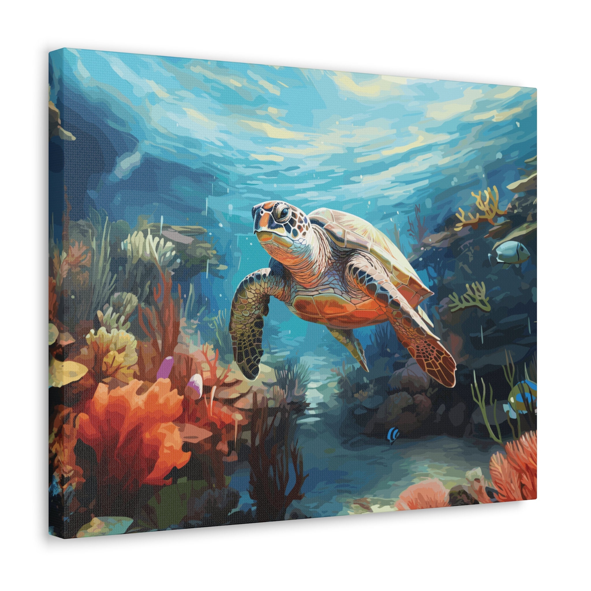 Sea Turtle Wall Art Ocean Fine Artwork Bedroom Decor Home Office ...