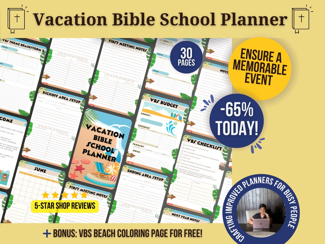 Vacation Bible School Planner Printable, Church Event Organizer ...