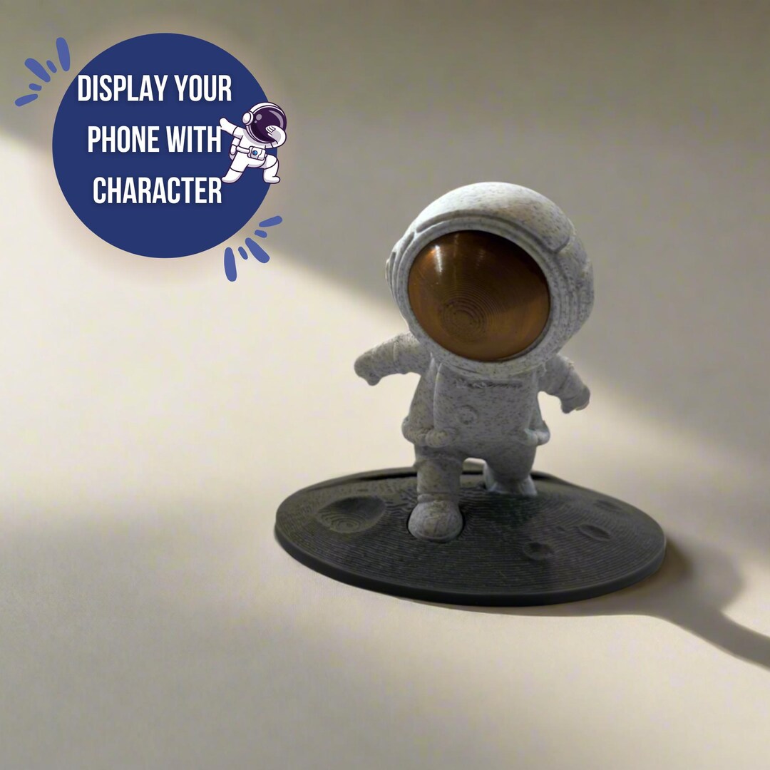 Outer Space Astronaut Man on the Moon Phone Holder Desktop - Etsy