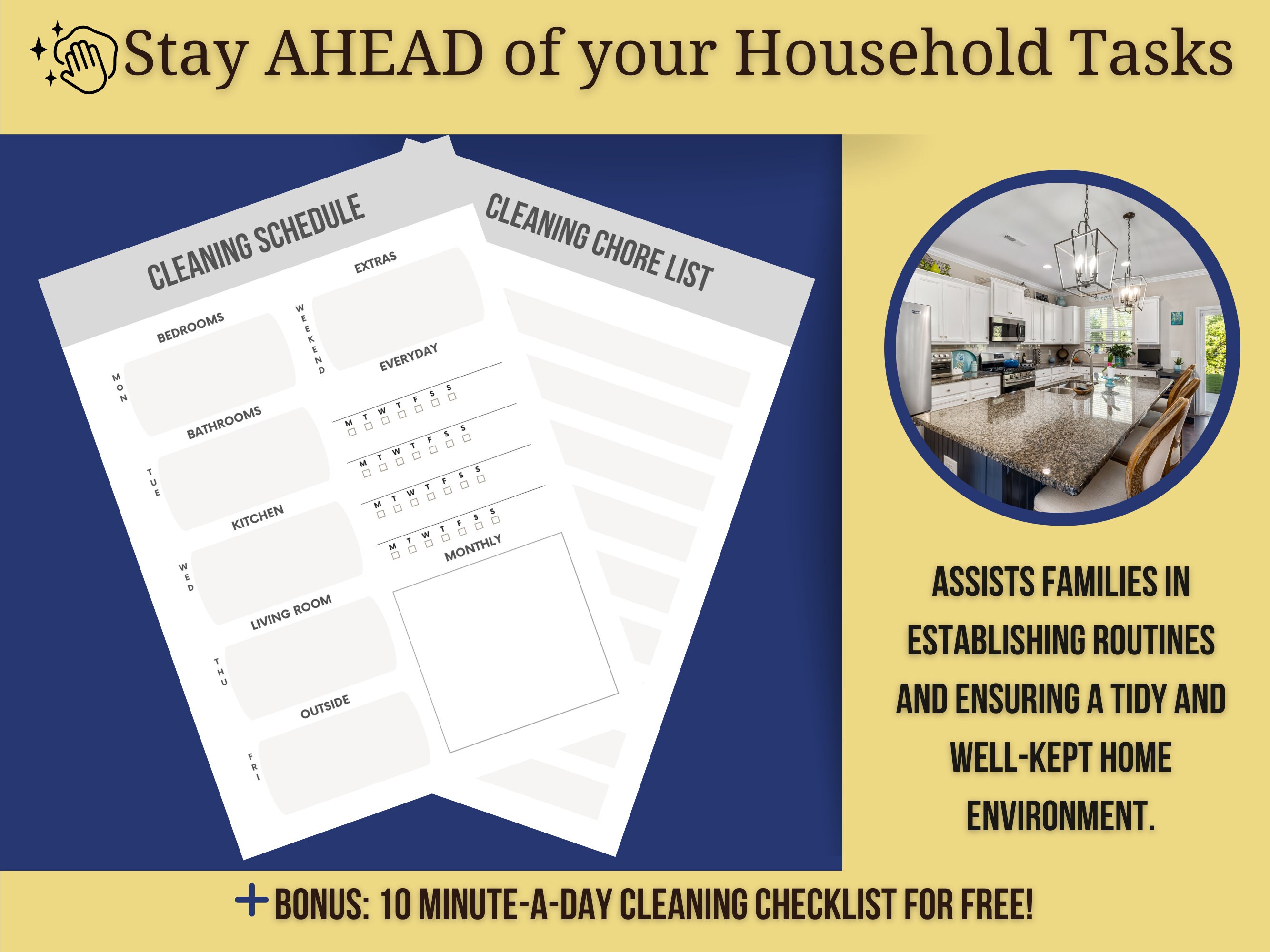 Cleaning Declutter Bundle, Ultimate Cleaning Planner Printable, Whole ...