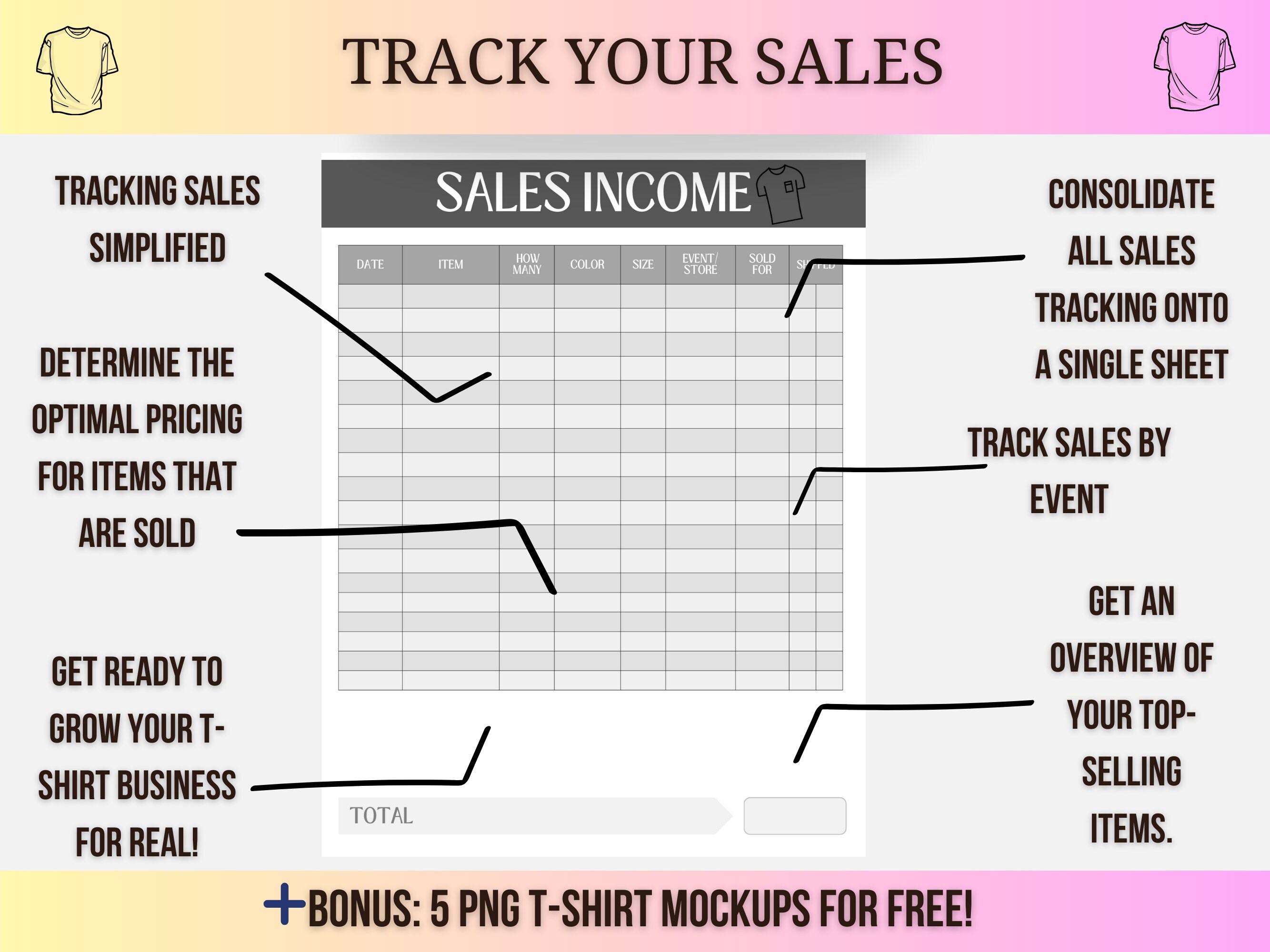 Hustle Entrepreneur Workbook, Inventory Management, Sales Tracker ...