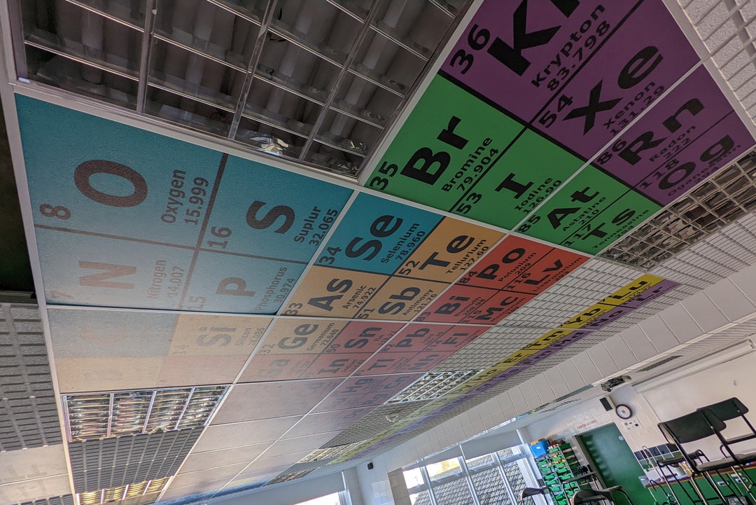 Periodic Table Ceiling Tile Digital Prints - Etsy