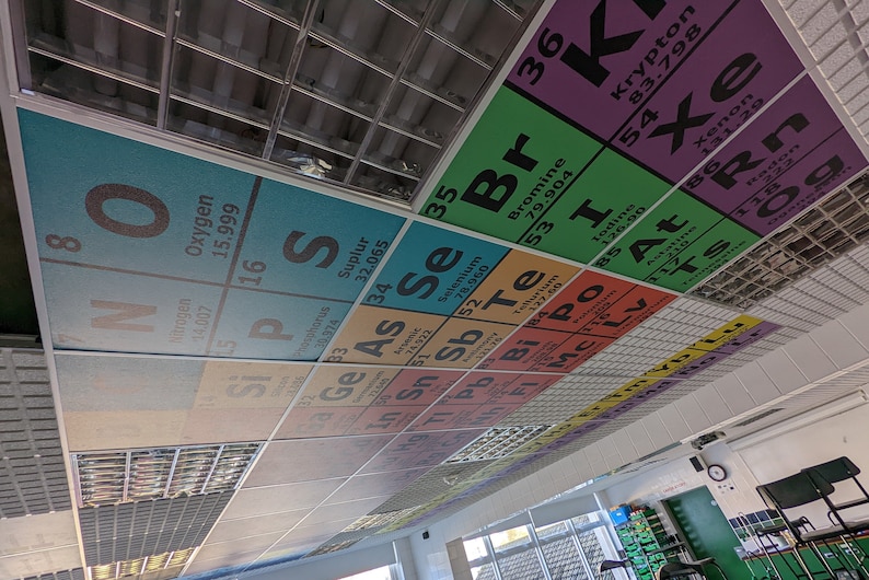 Periodic Table Ceiling Tile Digital Prints - Etsy