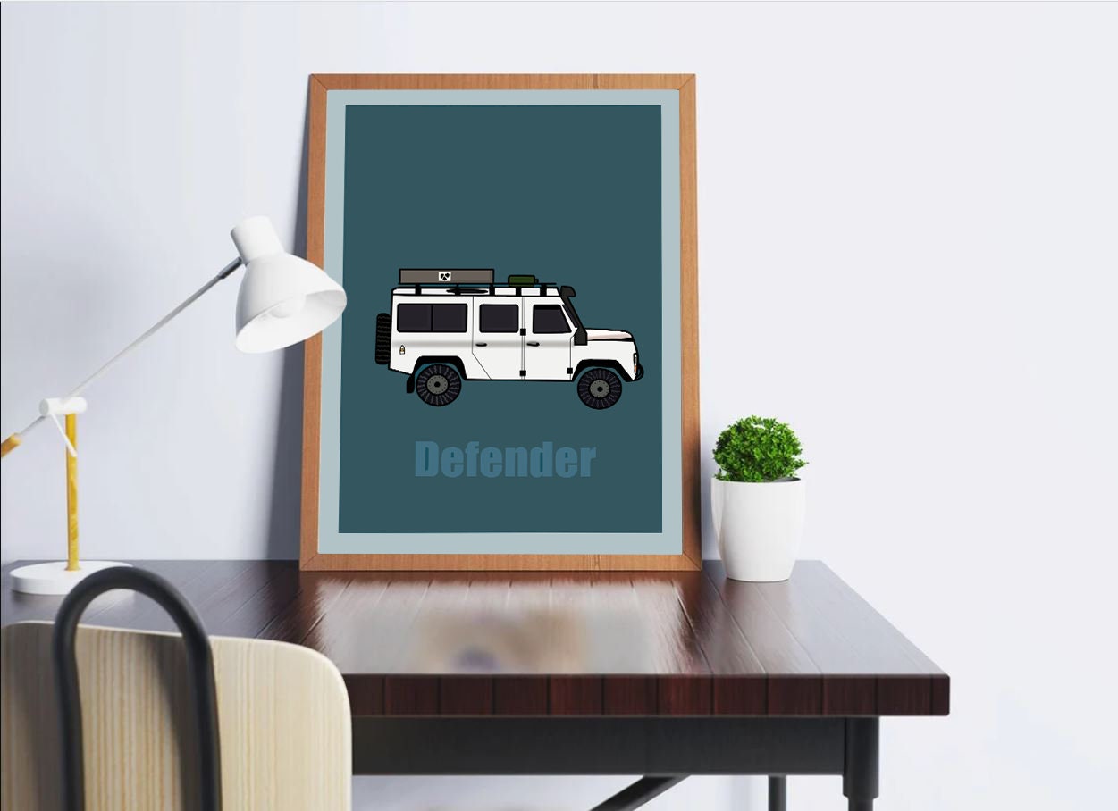 Land Rover Defender 110 Basic Art Print/poster decoration/ - Etsy