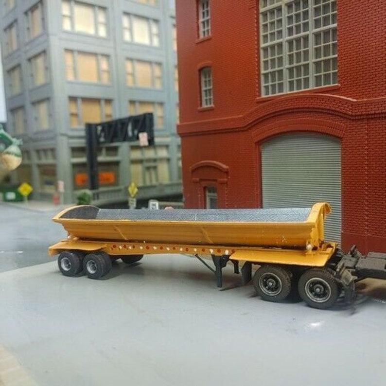 1/87 HO Scale Heavy Duty Side Dump Trailer. Custom Built 3D Printed ...