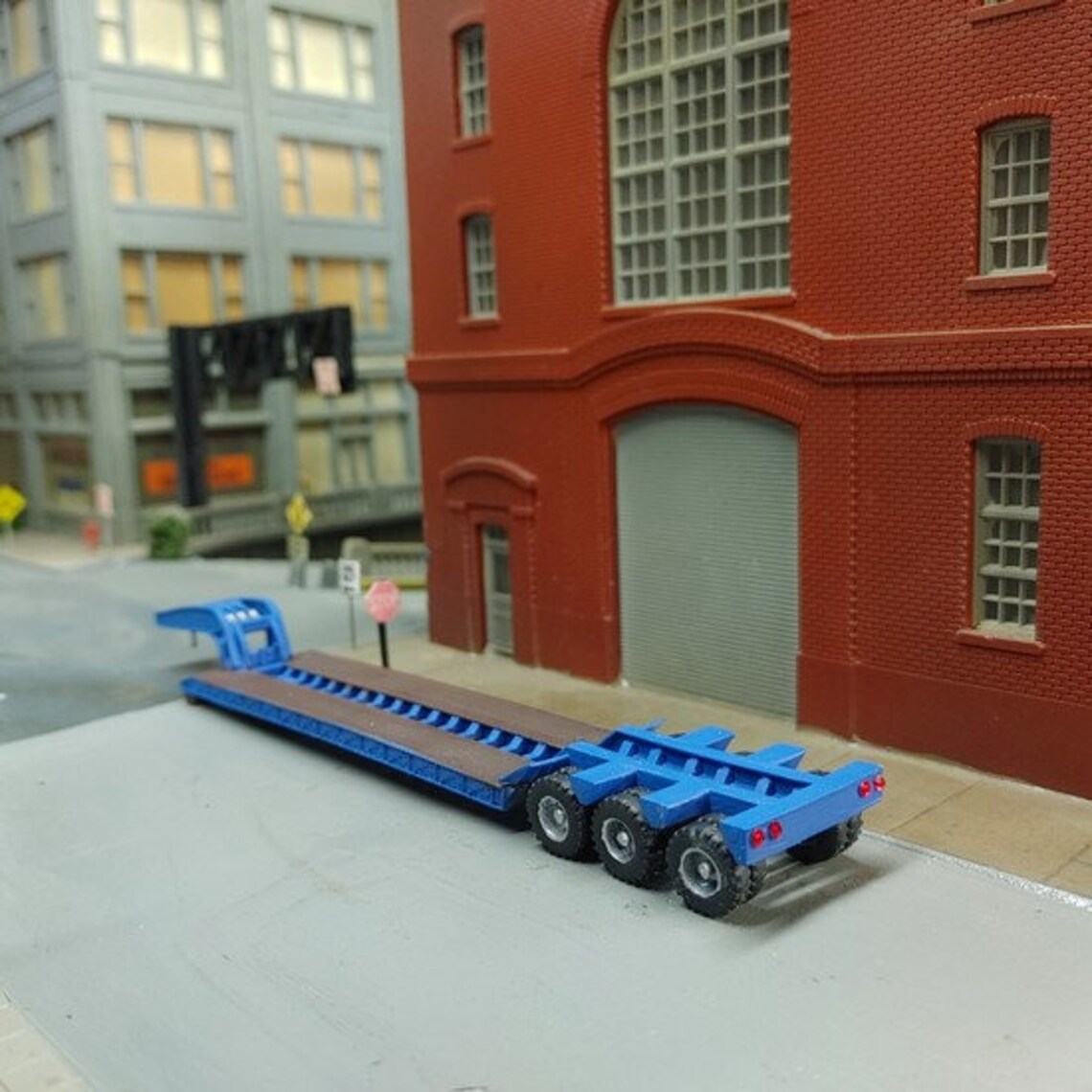 1 87 Ho Scale Low Boy Heavy Equipment Trailers Custom Built 3d Printed