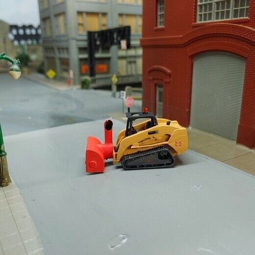 1/87 (HO Scale) Case Tracked Skid Steer Loader With Snow Blower ...