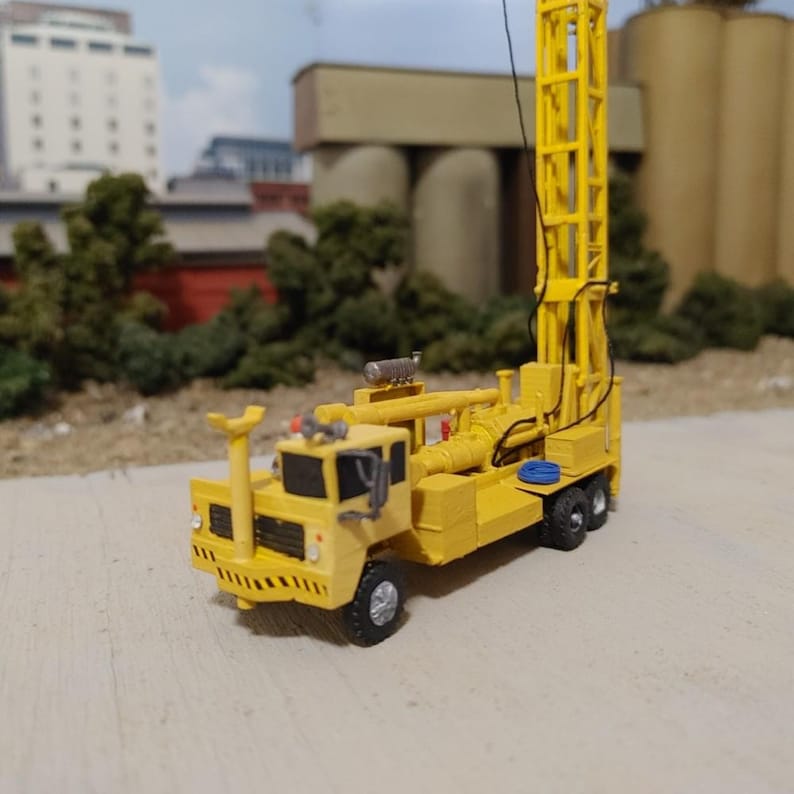 1/87 HO Scale Custom Built Ingersoll Rand T4 Well Drilling Rig With ...