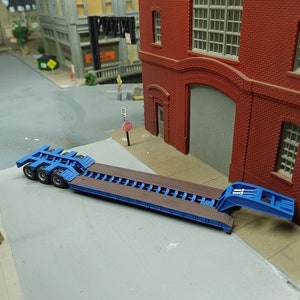 1 87 Ho Scale Low Boy Heavy Equipment Trailers Custom Built 3d Printed