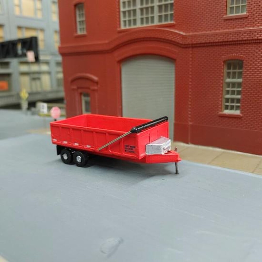 1/87 HO Scale 20' Contractor Dump Trailers. Custom Built 3D Printed ...