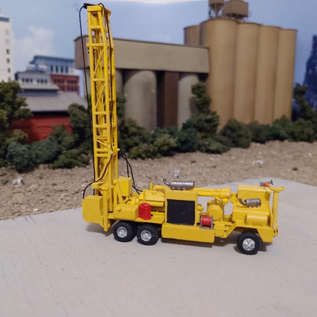 1/87 HO Scale Custom Built Ingersoll Rand T4 Well Drilling Rig With ...