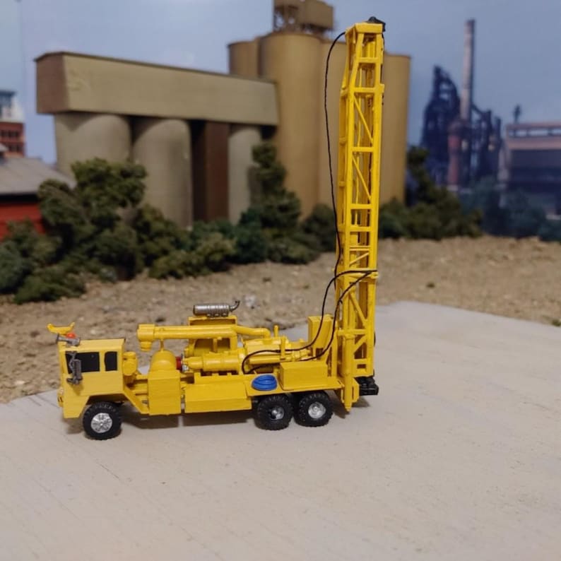 1/87 HO Scale Custom Built Ingersoll Rand T4 Well Drilling Rig With ...