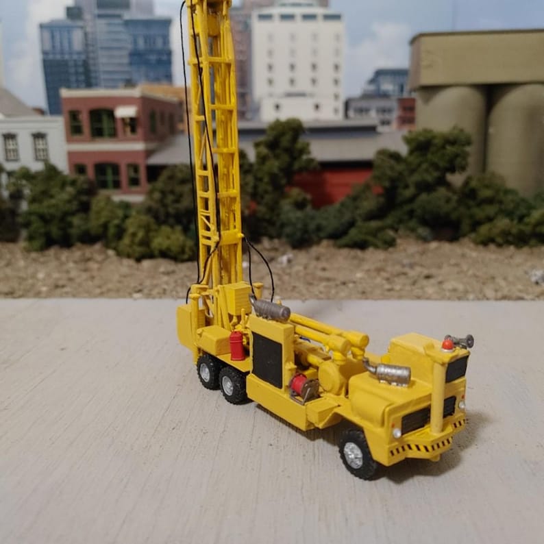 1/87 HO Scale Custom Built Ingersoll Rand T4 Well Drilling Rig With ...