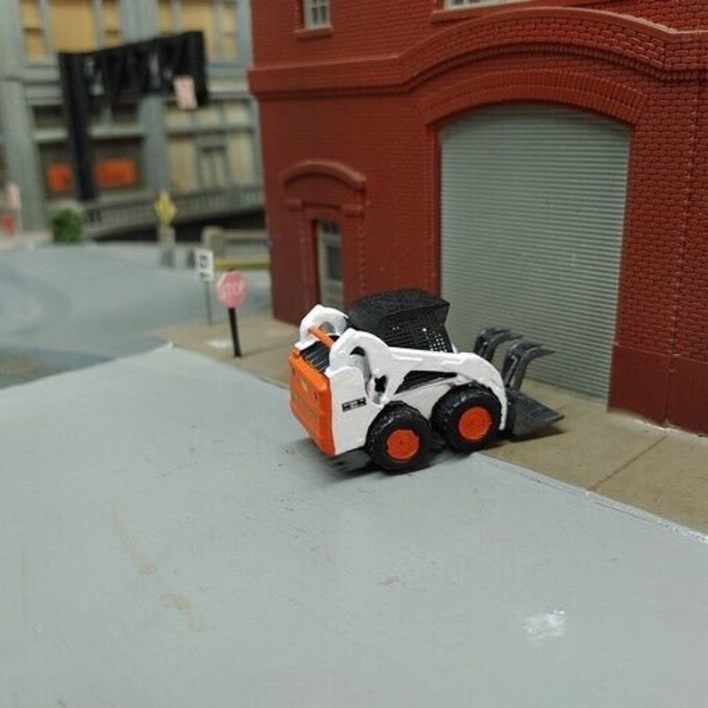 1/87 (HO Scale) Bobcat Skid Steer Loader. Custom Built 3D Printed Resin ...