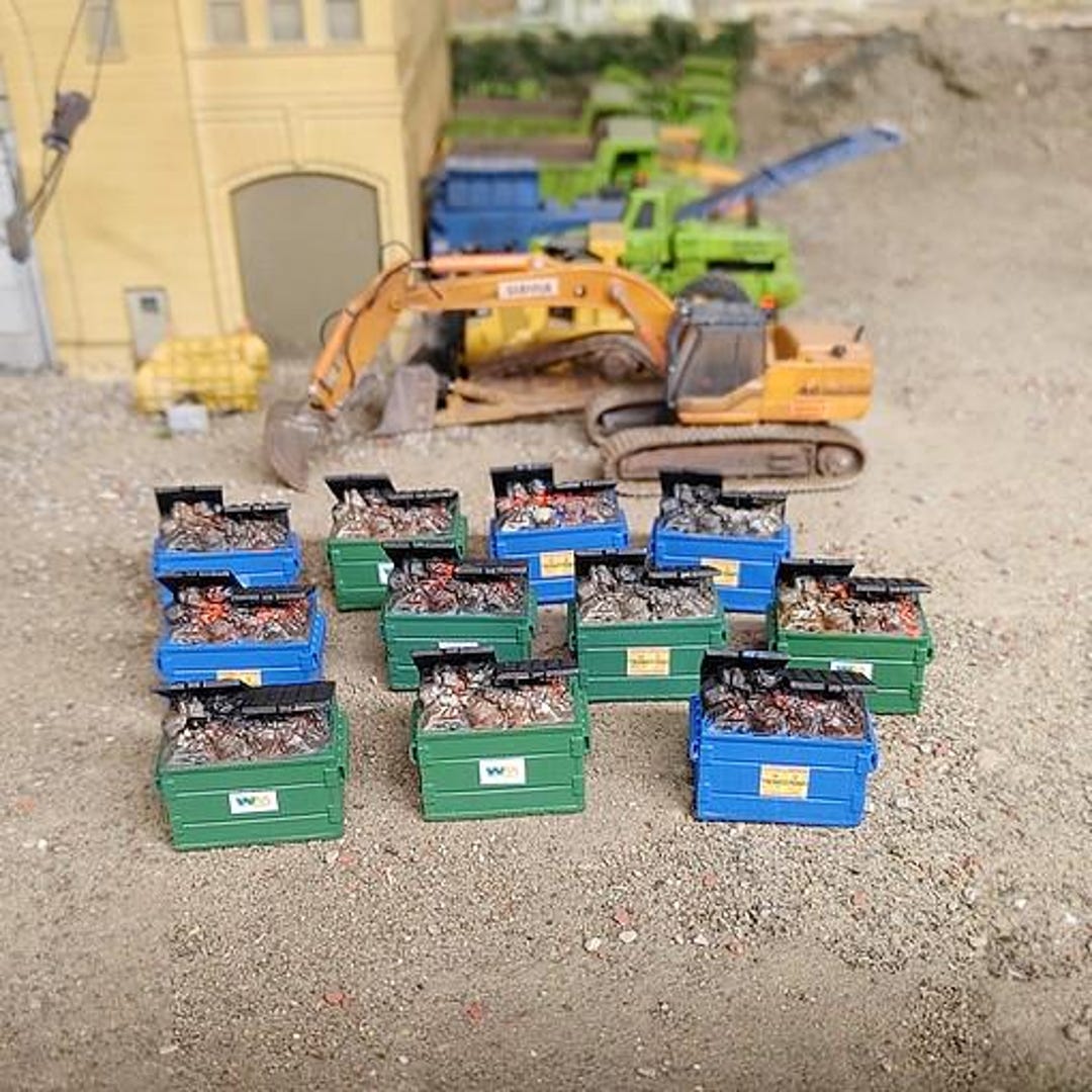 HO Scale Trash Dumpsters: Resin 3D Printed Model Railroad, Set of 25 - Etsy