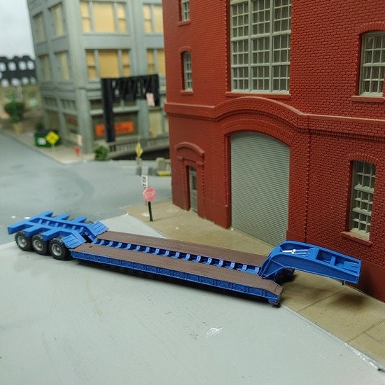 1/87 HO Scale Low Boy Heavy Equipment Trailers. Custom Built 3D Printed ...