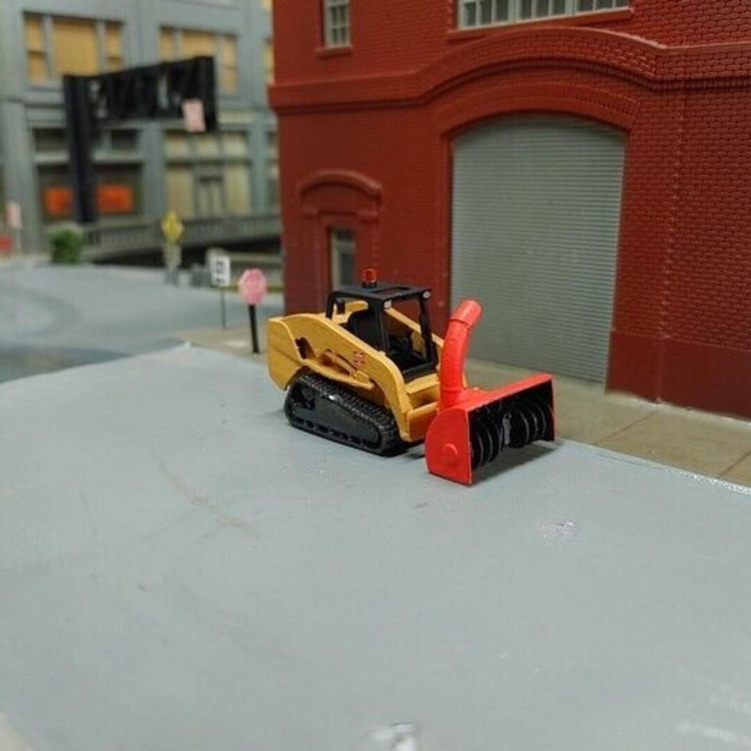 1/87 (HO Scale) Case Tracked Skid Steer Loader With Snow Blower ...