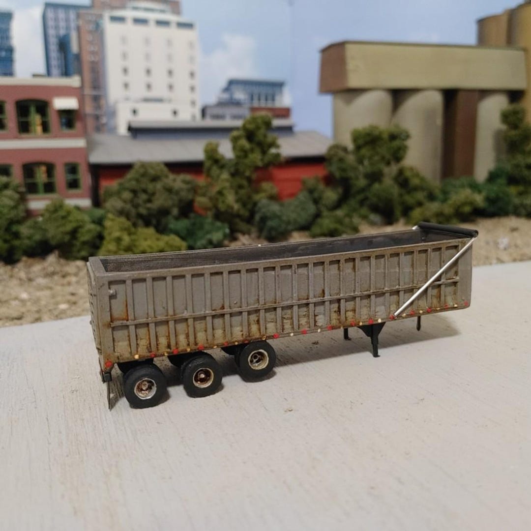 1/87 HO Scale 34' Tri Axle Demolition Dump Trailers. Custom Built 3D ...
