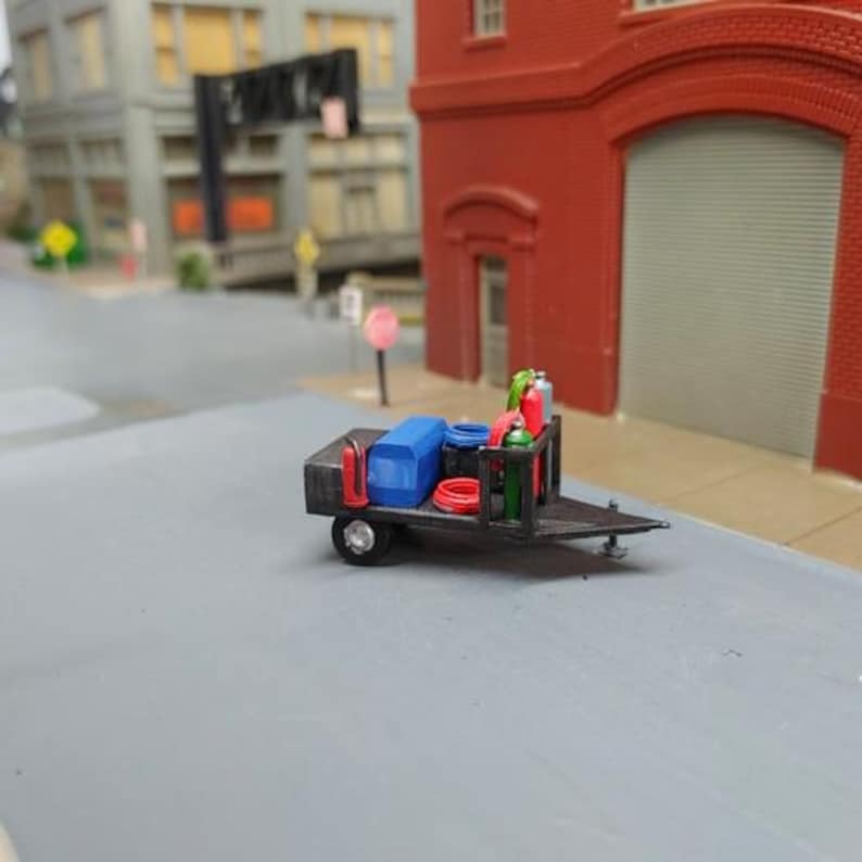 Custom Built 1/87 HO Scale Single Axle Welders Trailers. 3D Printed ...