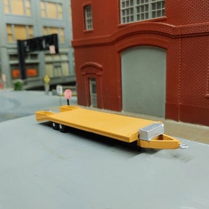 1/87 HO Scale Flatbed Heavy Equipment Trailer. Custom Built Resin 3d ...
