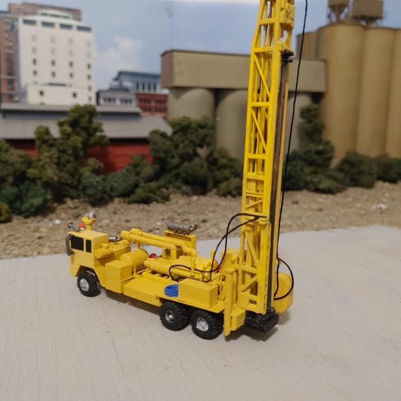 1/87 HO Scale Custom Built Ingersoll Rand T4 Well Drilling Rig With ...