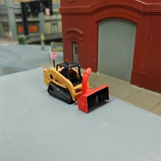 1/87 (HO Scale) Case Tracked Skid Steer Loader With Snow Blower ...