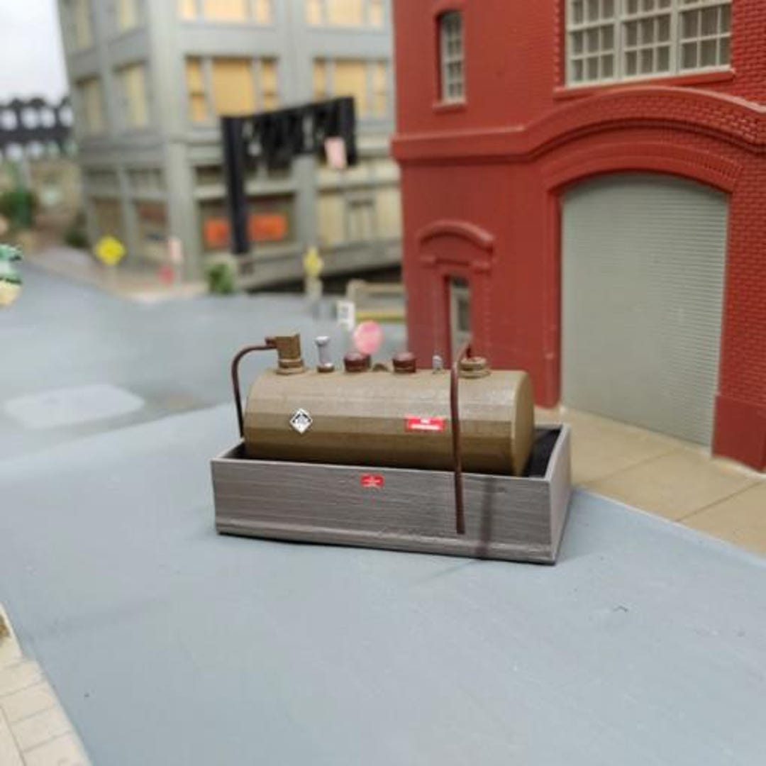 Custom Built HO 1:87 Scale Lube/fuel Storage Tanks. 3D Printed Resin ...