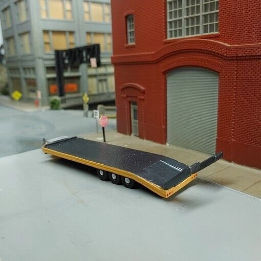 1/87 HO Scale Flatbed Heavy Equipment Trailer. Custom Built Resin 3d ...
