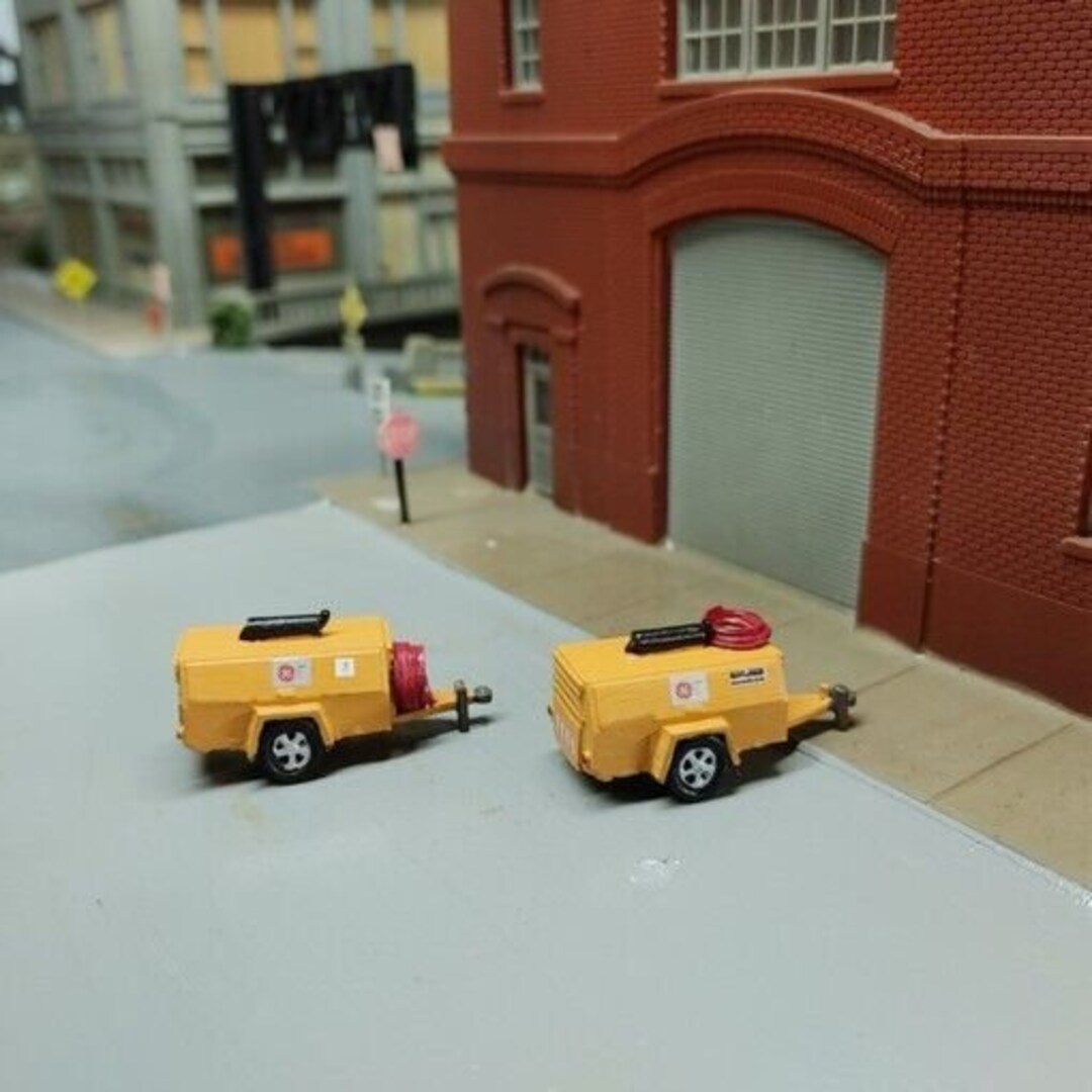 1/87 (HO Scale) Set of 2 Air Compressor Trailers. Custom Built Resin ...