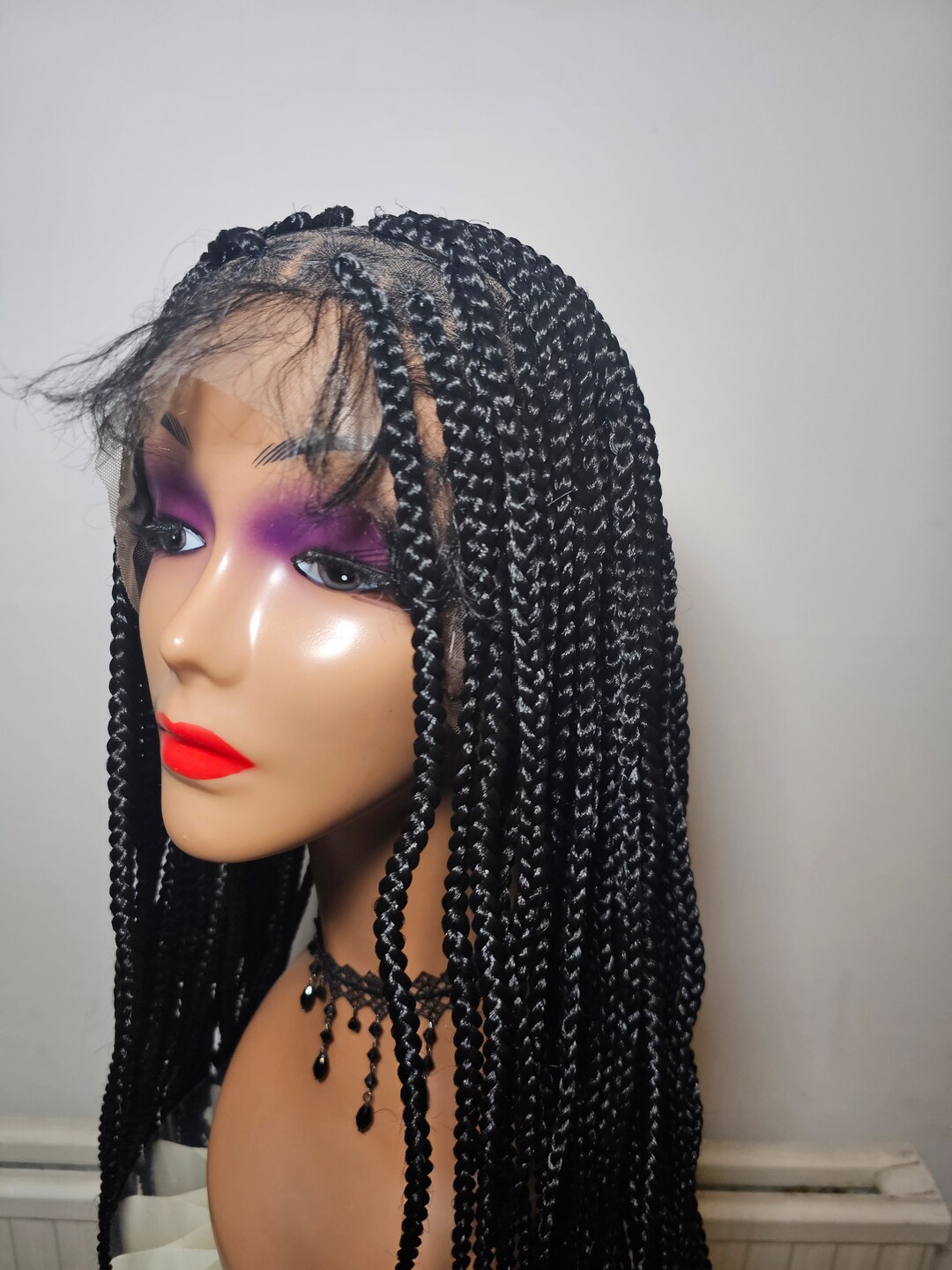 Full Lace Braided Wig With Baby Hair - Etsy