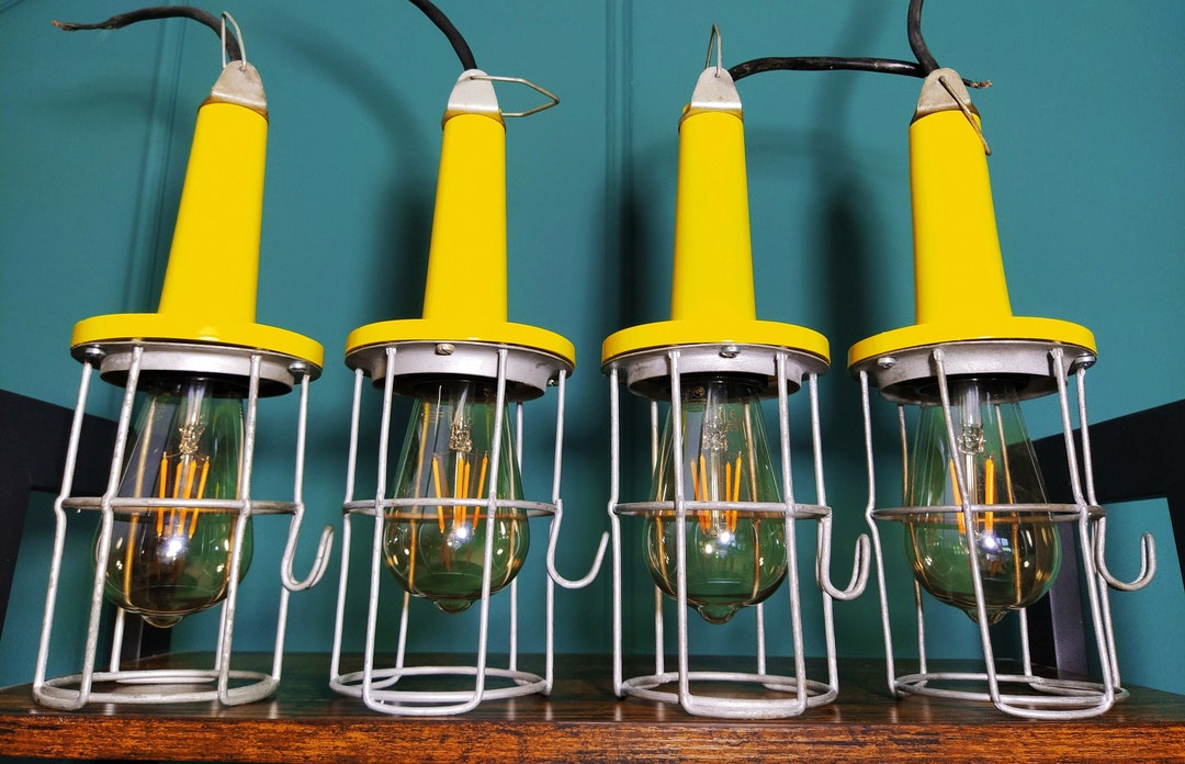 Hanging Lamp, Set of Hanging Lamps, Industrial Lamp, Set of Four ...