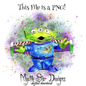 Toy Story Buzz Alien PNG | Toy Story Alien as Buzz Clipart | Digital ...