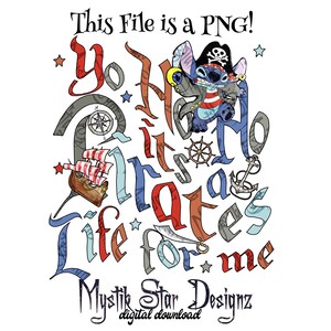 Its a Pirates Life for Me PNG Stitch Pirate PNG Digital Download PNG ...