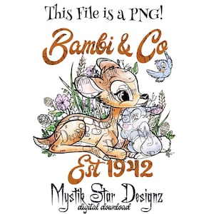 Bambi and Thumper PNG | Digital Download - Etsy